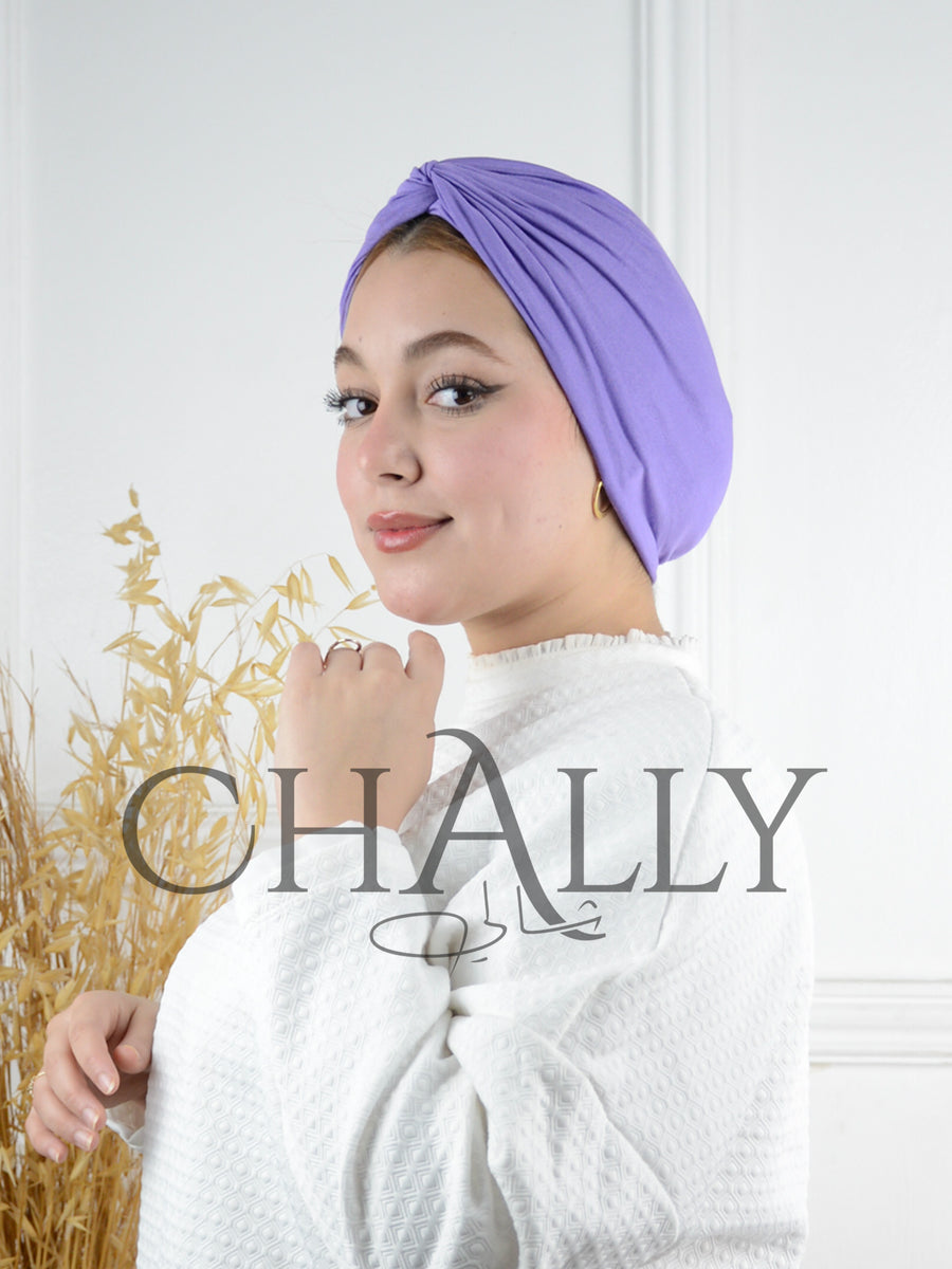 Turban Coton - MAUVE MODERNE – challymaroc